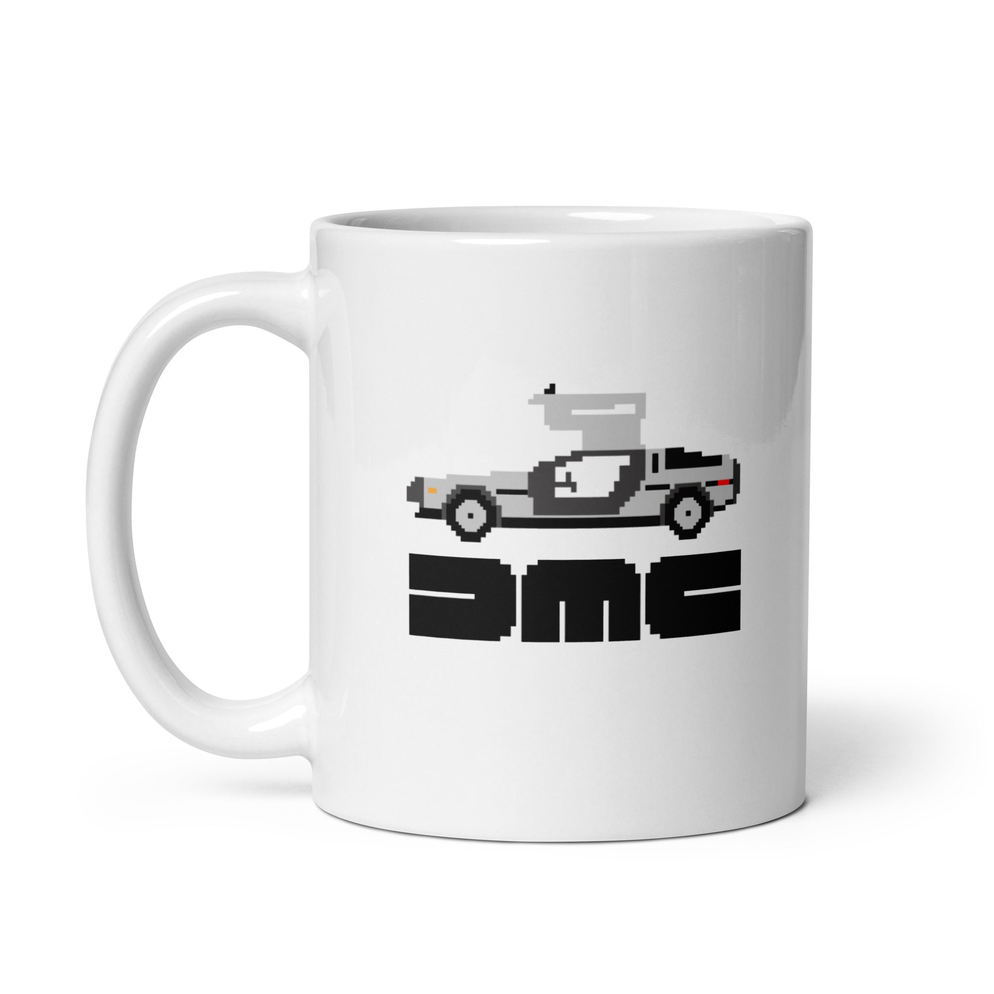 Pixel DeLorean DMC Logo Mug – DeLorean Merch